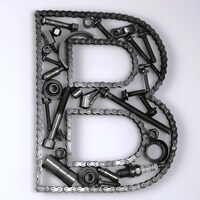 Car Part Letter D: Handmade Automotive Metal Art - Monogram Decor - Etsy