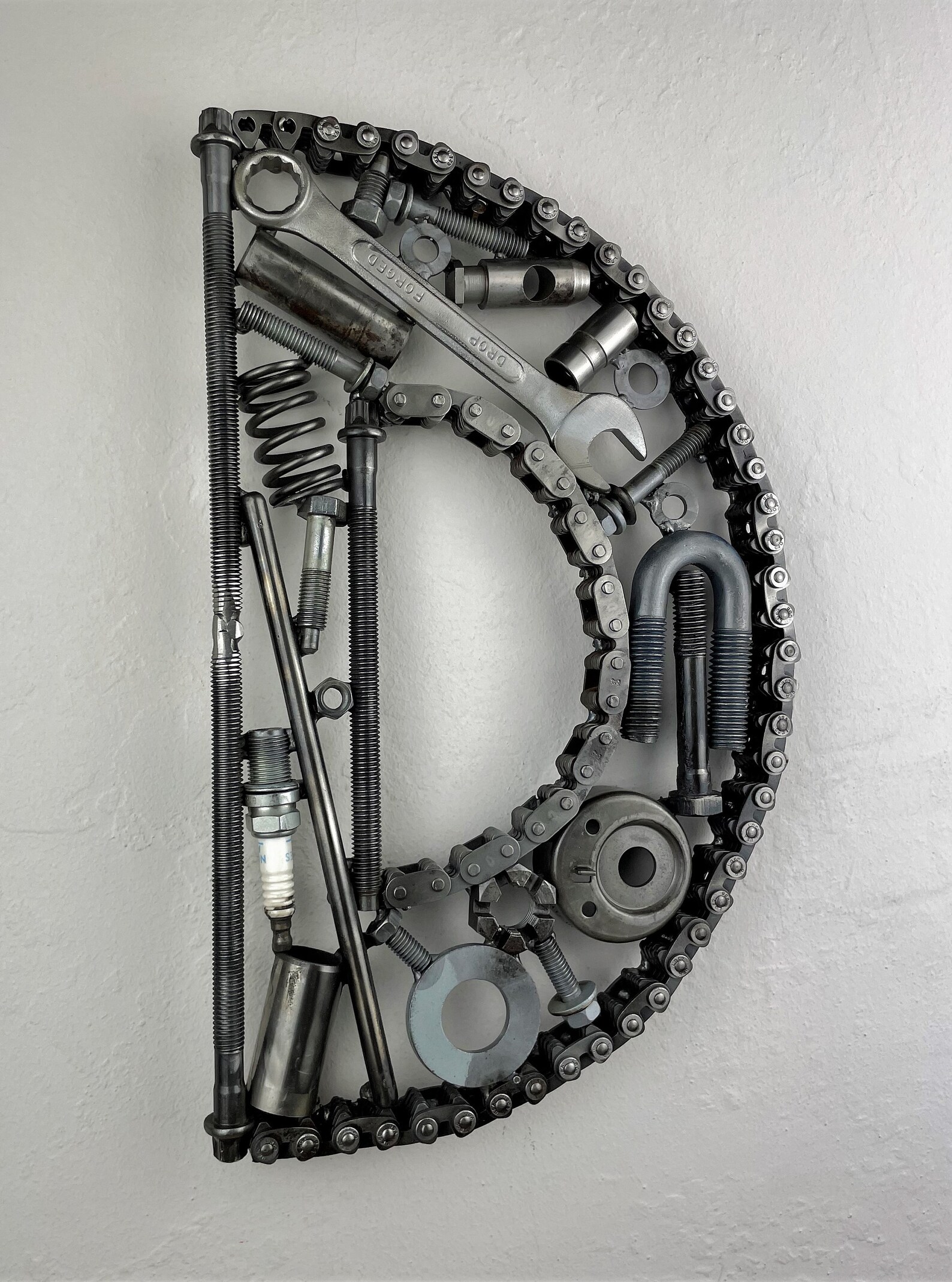 Car Part Letter D: Handmade Automotive Metal Art - Monogram Decor - Etsy