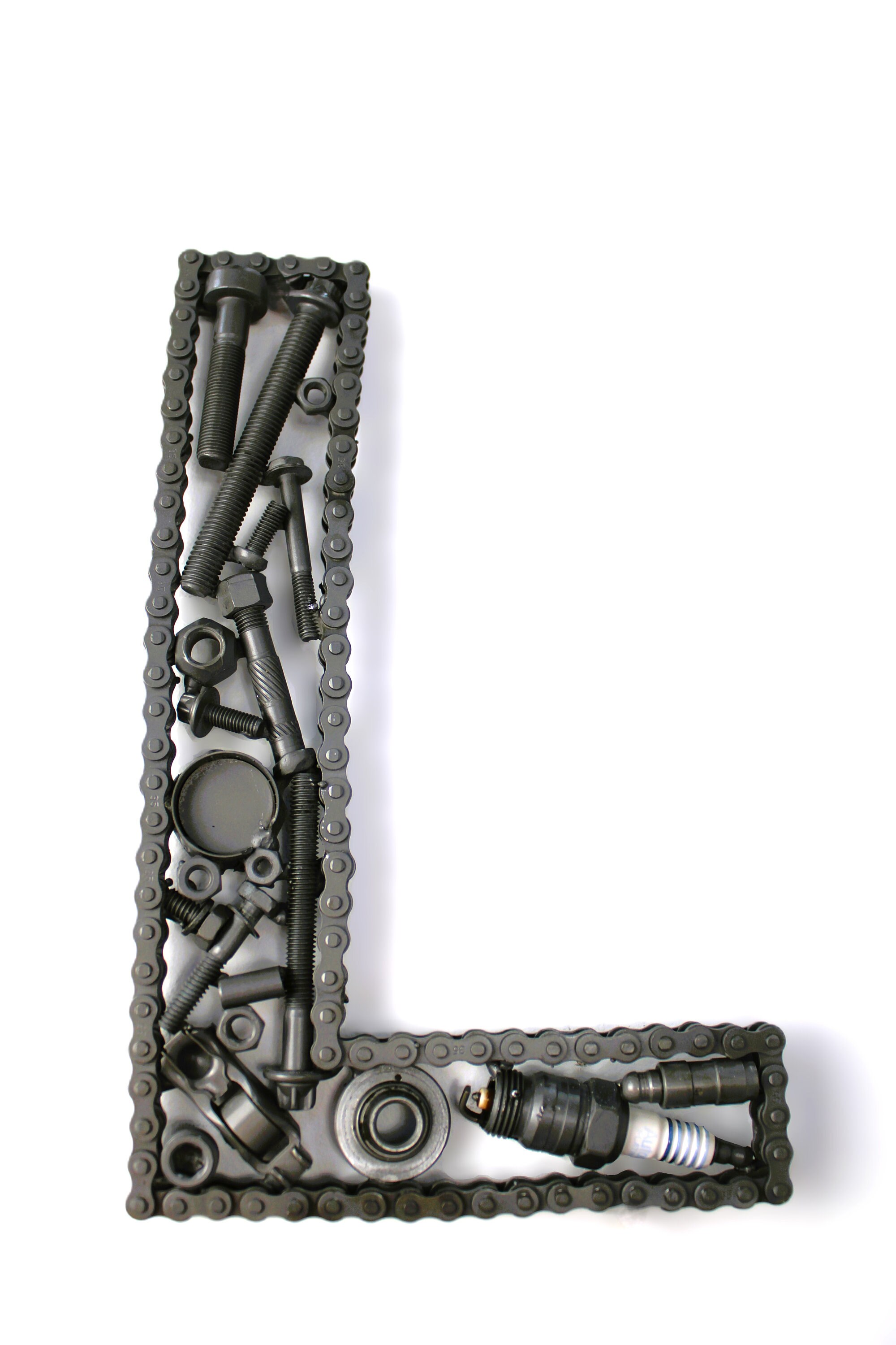 Car Part Letter L - Man Cave Wall Art, Steampunk Metal Last Name Sign ...