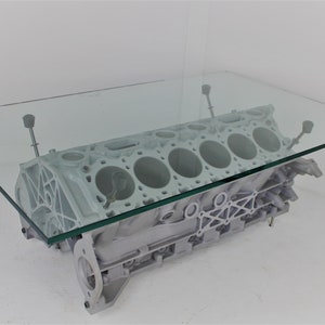 Engine Block Coffee Table - Customizable Automotive Decor, Handcrafted Automotive Furniture - Etsy