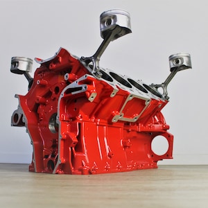 Ferrari Engine Block Coffee Table - Handcrafted Automotive Decor, Man ...