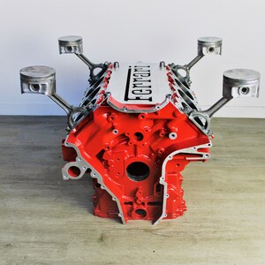 Ferrari Engine Block Coffee Table - Handcrafted Unique Automotive Decor ...