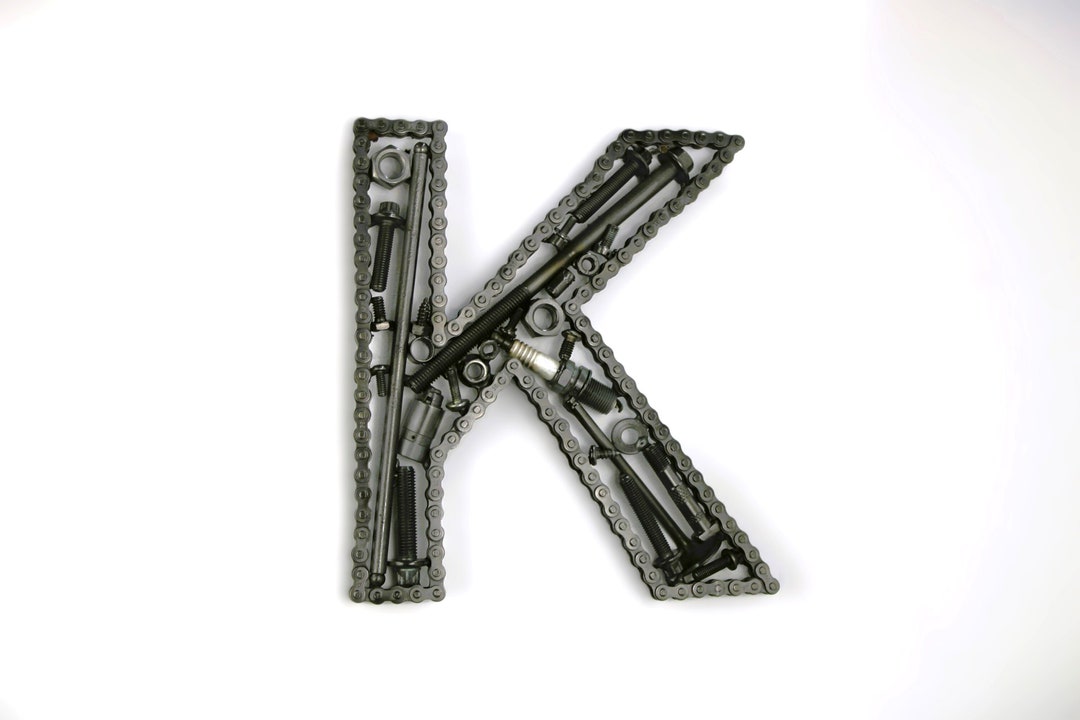 Car Part Letter K: Metal Initial, Automotive Garage Decor - Etsy