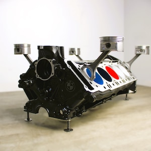 BMW M Series V10 Engine Block Coffee Table: Handmade Man Cave Furniture ...