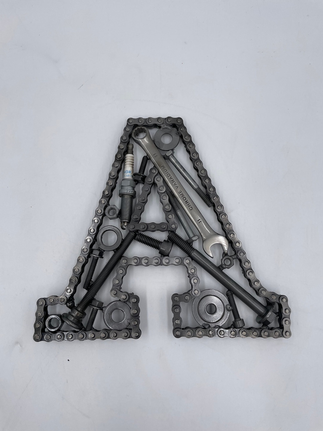 Car Parts Initial: Custom Metal Letter Wall Art - Etsy