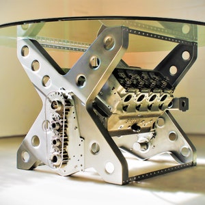 Rotating Engine Dining Table - Unique Furniture for Race Car Fans and ...