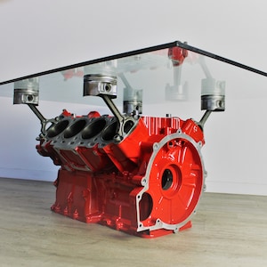 Ferrari Engine Block Coffee Table - Handcrafted Unique Automotive Decor ...