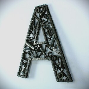 Car Part Letter A - Handmade Gift for Car Guys, Repurposed Garage Decor ...