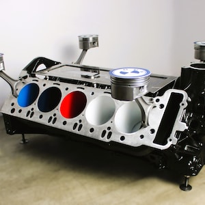 BMW M Series V10 Engine Block Coffee Table: Handmade Man Cave Furniture ...