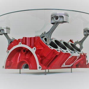 Engine Block Coffee Table - Customizable Automotive Decor, Handcrafted ...