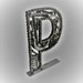 Personalized Car Part Letter P Automotive Wall Art, Car Enthusiast Gift ...