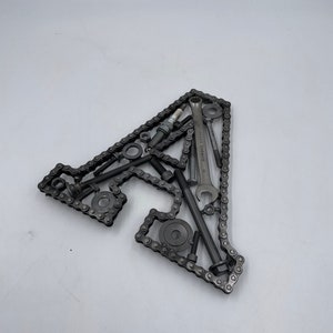 Car Parts Initial: Custom Metal Letter Wall Art - Etsy