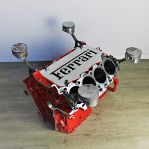 Ferrari Engine Block Coffee Table - Handcrafted Unique Automotive Decor ...
