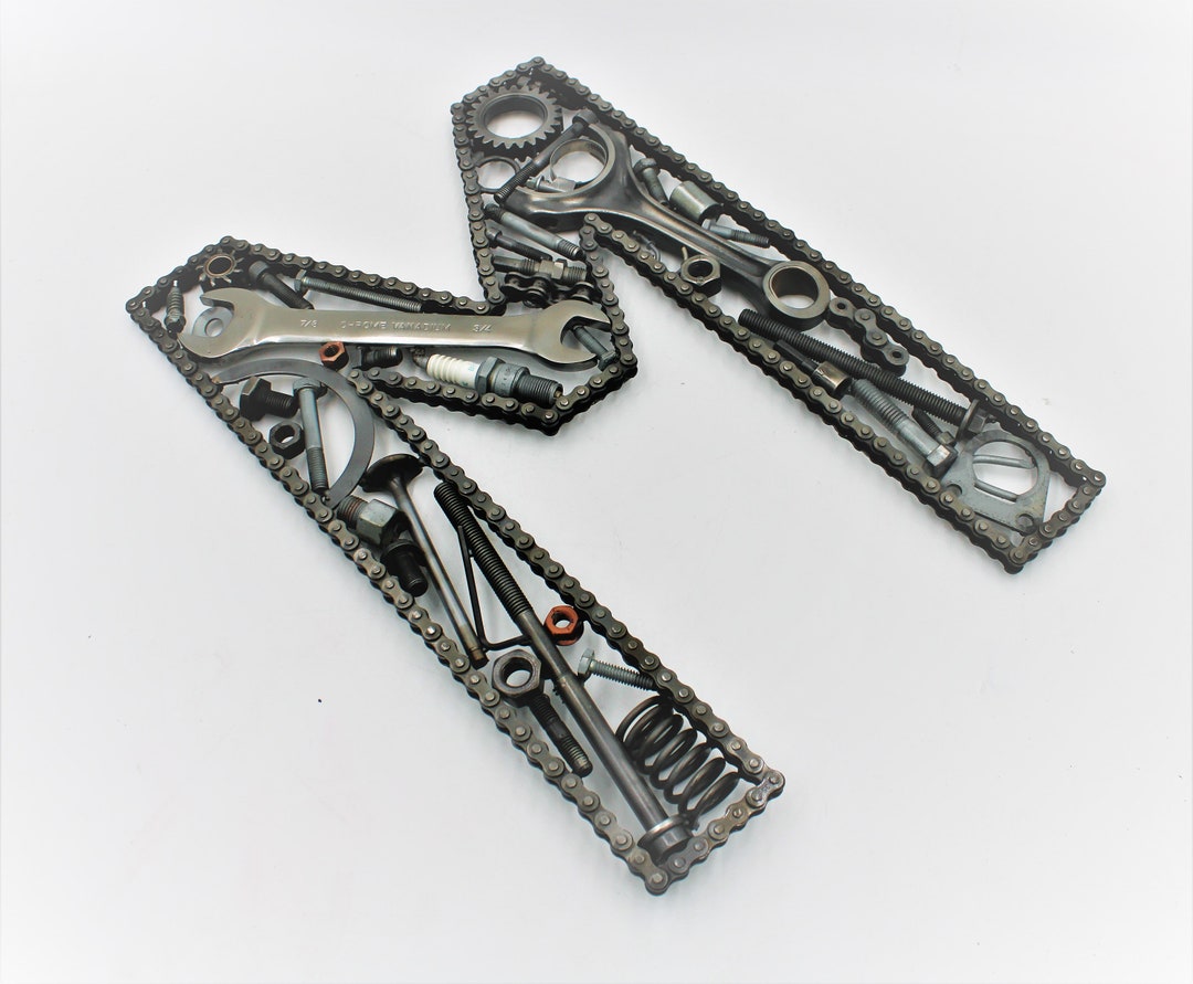Car Part Letter M - Automotive Decor Made From Engine Parts - Etsy