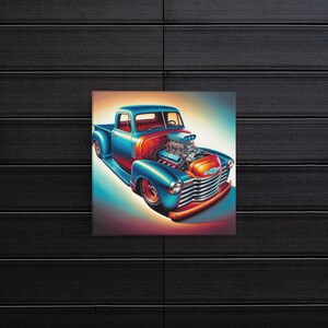 Chevy Truck Wall Art Colorful Automotive Decor for Car Enthusiasts - Etsy
