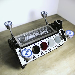 BMW M Series V10 Engine Block Coffee Table: Handmade Man Cave Furniture ...