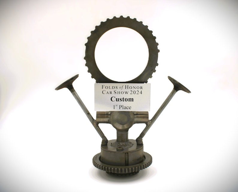 Hand-welded Car Part Trophy: Custom Steampunk Award With Plaque - Etsy