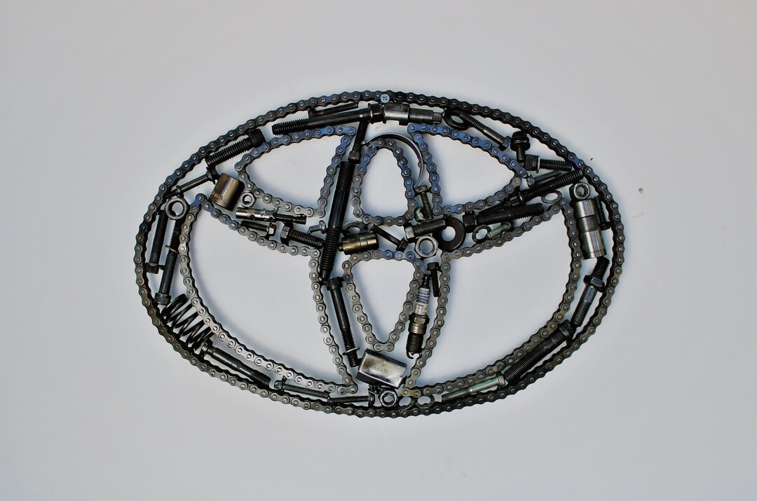 Toyota Logo Car Part Art Automotive Wall Art, Handcrafted Gift for Auto ...