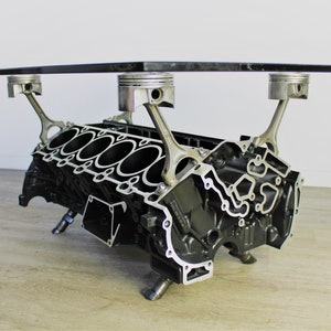 Mercedes V12 Engine Block Coffee Table Unique Mercedes Benz Decor, Man ...