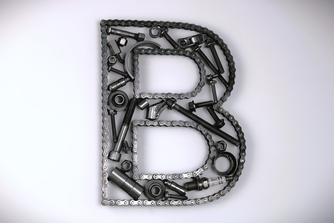 Car Part Letter B - Custom Handcrafted Letter Sign, Unique Automotive ...