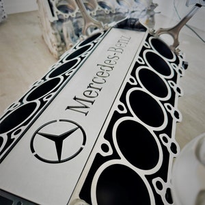 Mercedes V12 Engine Block Coffee Table - Unique Mercedes Benz Decor ...