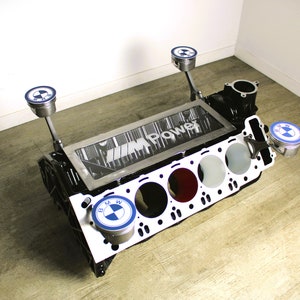 BMW M Series V10 Engine Block Coffee Table BMW M-power Color Scheme, Man Cave Furniture - Etsy