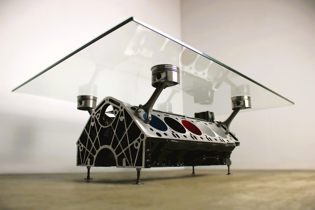 BMW M Series V10 Engine Block Coffee Table: Handmade Man Cave Furniture ...