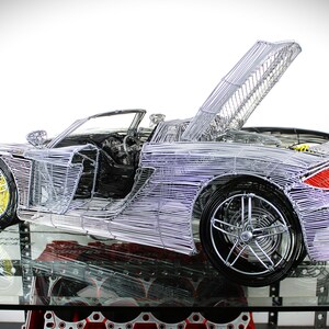 Handcrafted Porsche Carrera GT Wire Car Model - Showroom Collectible ...