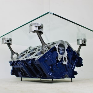 Engine Block Coffee Table - Customizable Automotive Decor, Handcrafted ...