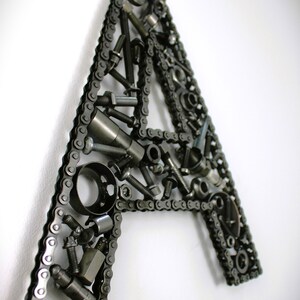 Car Part Letter A - Handmade Gift for Car Guys, Repurposed Garage Decor ...
