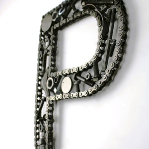 Letter P - Handcrafted From Real Car Parts, Industrial Decor - Etsy