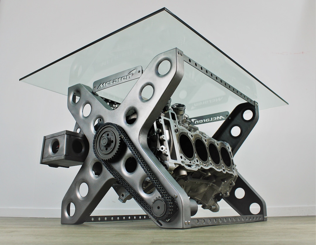 Rotating Engine Block Coffee Table - X Frame Customizable Man Cave Furniture - Etsy