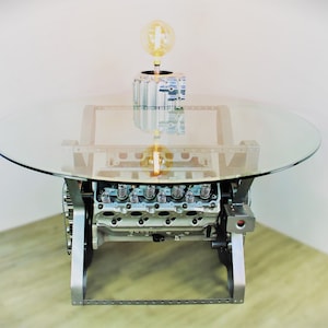 Rotating Engine Dining Table - Unique Furniture for Race Car Fans and ...