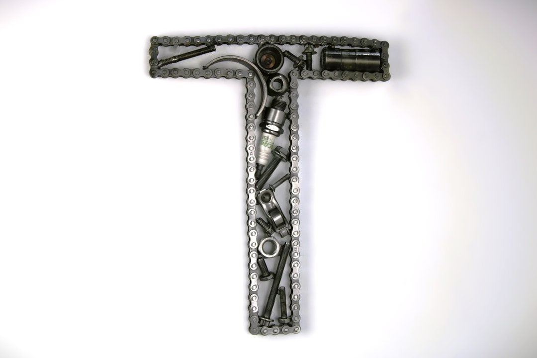 Car Part Letter T - Car Part Wall Hanging, Unique Gift for Husband ...