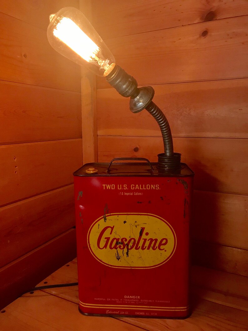 Vintage Gas Can Lamp Car Stuff Art Car Guy Gifts Automotive - Etsy