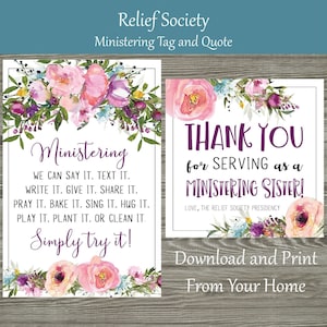 Relief Society Ministering Handout | Relief Society Ministering ...