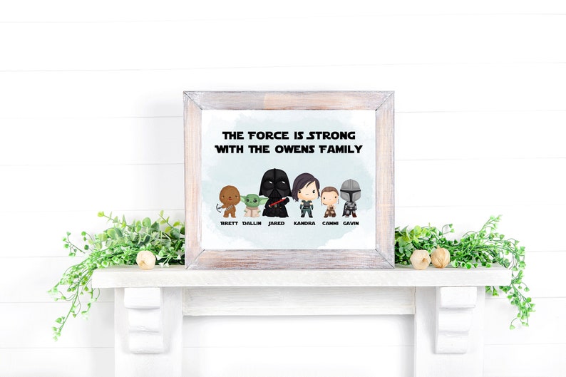 Star Wars Inspired Family Portrait | Custom Family Portrait | Family ...