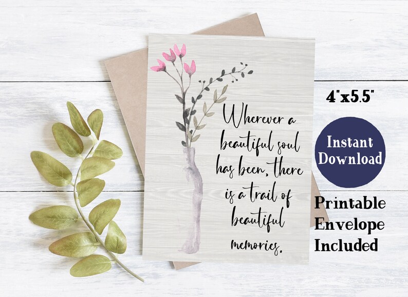 Printable Sympathy Card Sympathy Cards Printable Thinking - Etsy