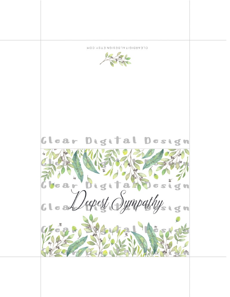 Printable Sympathy Card Sympathy Card Printable Deepest | Etsy