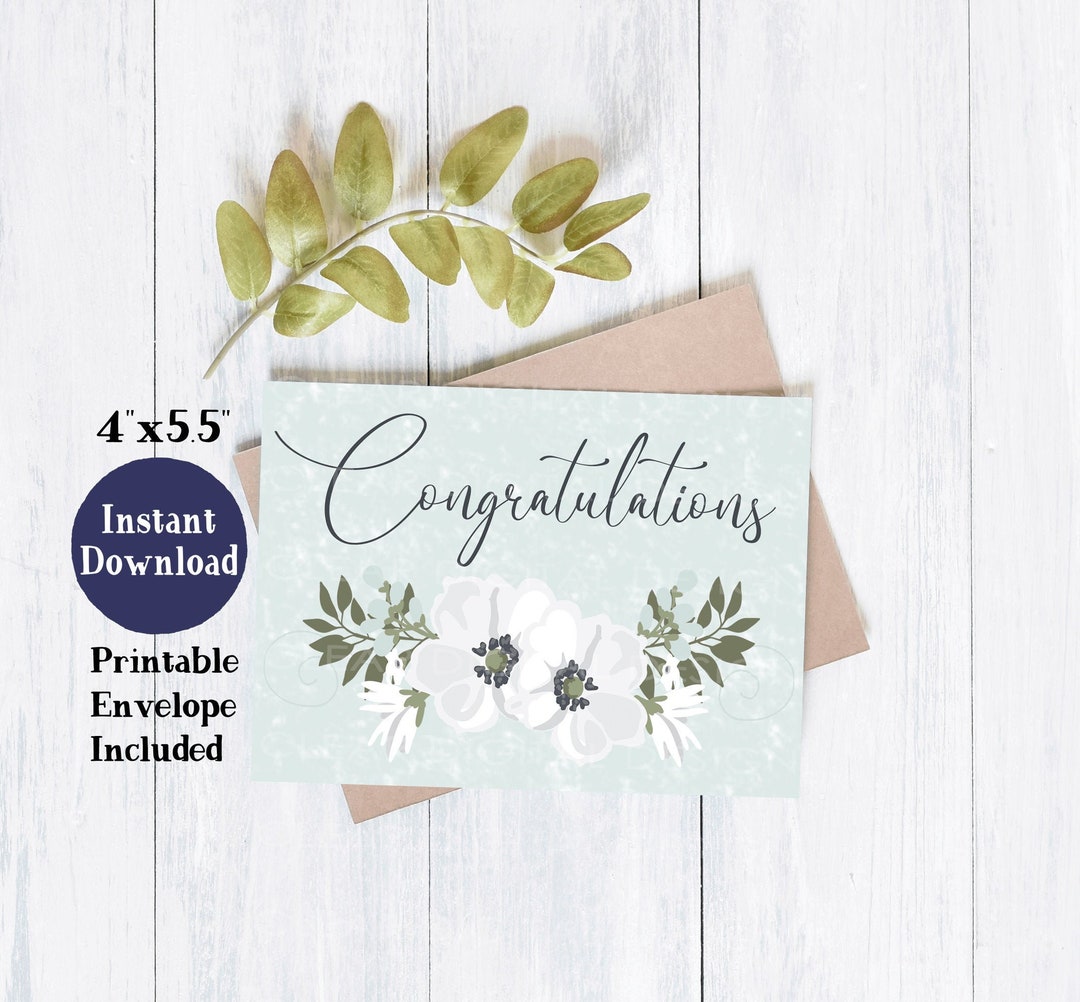 Printable Congratulations Card | Wedding Congratulations Card ...