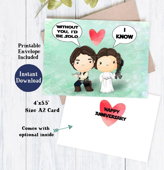 Star Wars Love Card Anniversary Card for Husband Card for - Etsy