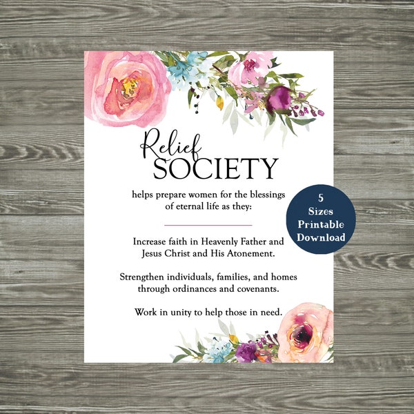Relief Society Print - Etsy