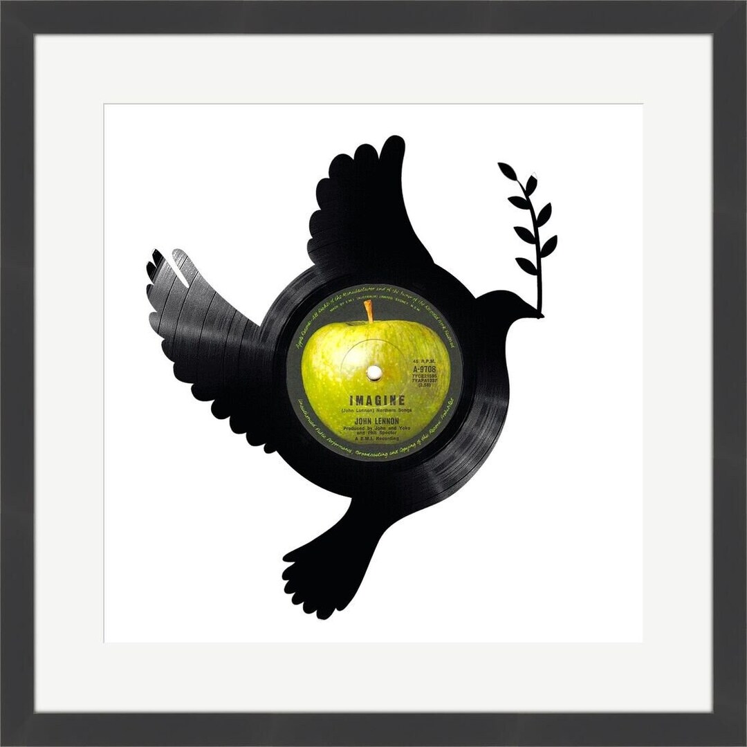 John Lennon 'imagine' Vinyl Single Wall Art - Etsy