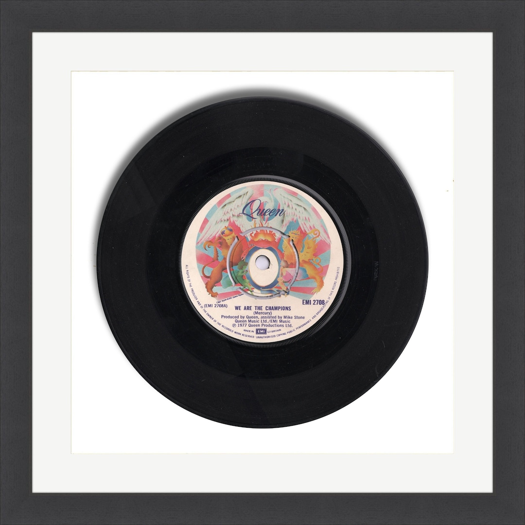 Queen Vinyl Record we Are the Champions Framed Vinyl Single Original ...