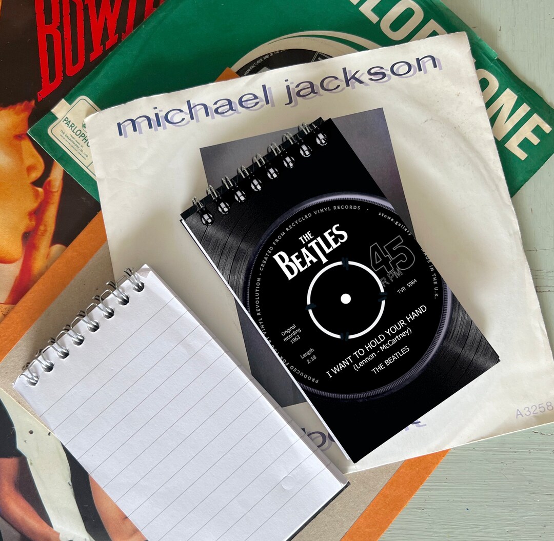 The Beatles Notepad Notepad Made From Real Vinyl Records, Music Themed ...