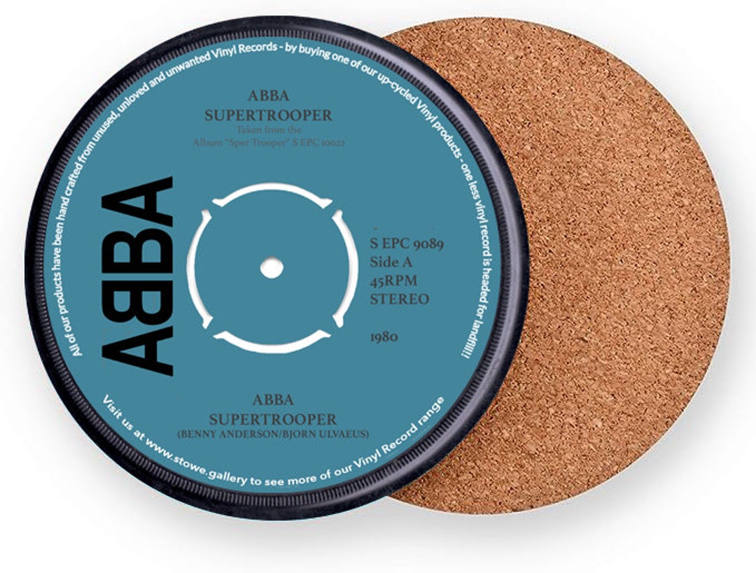 ABBA Vinyl Record Coaster - Etsy