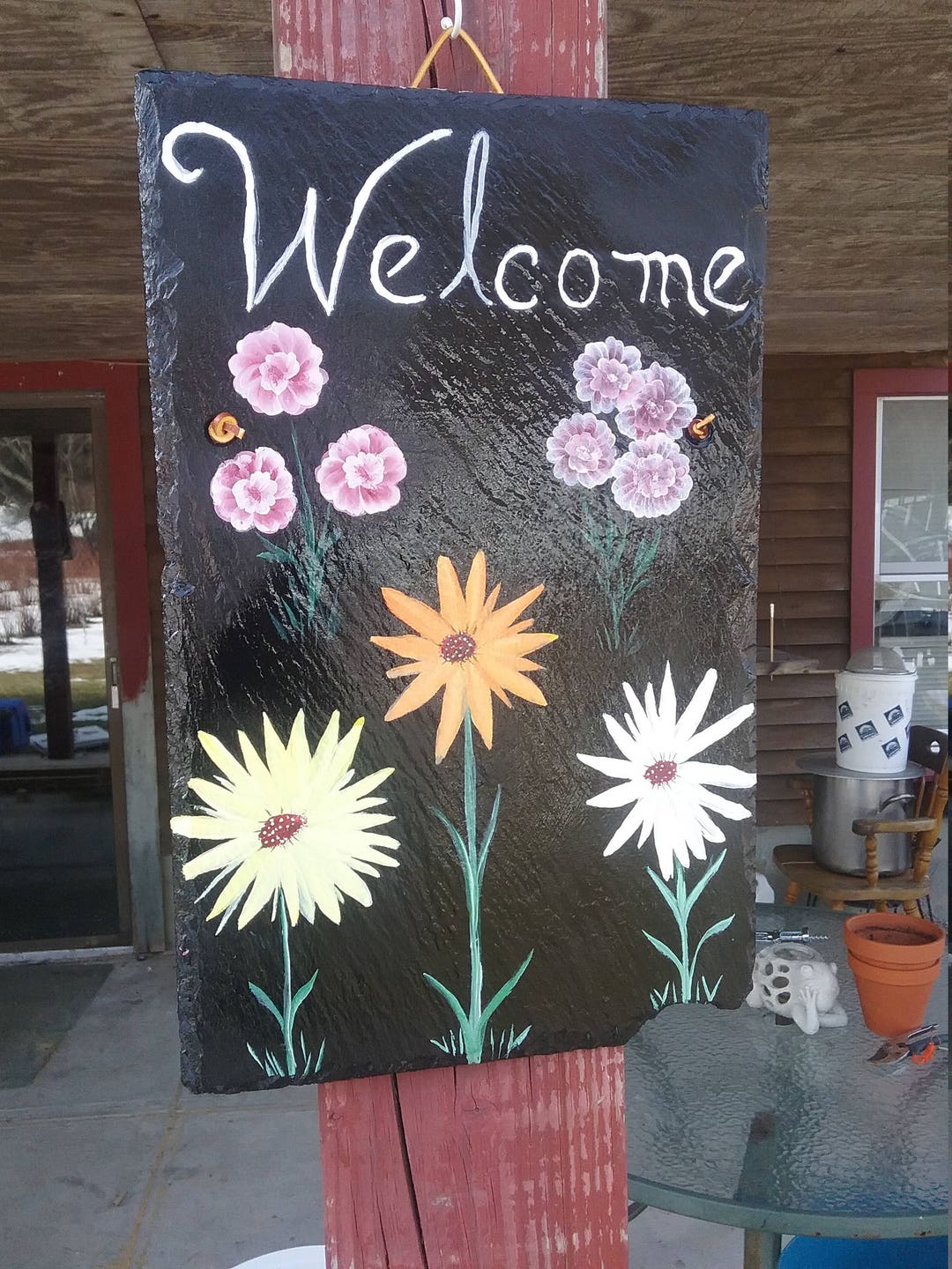 Hand Painted Welcome Slates - Etsy
