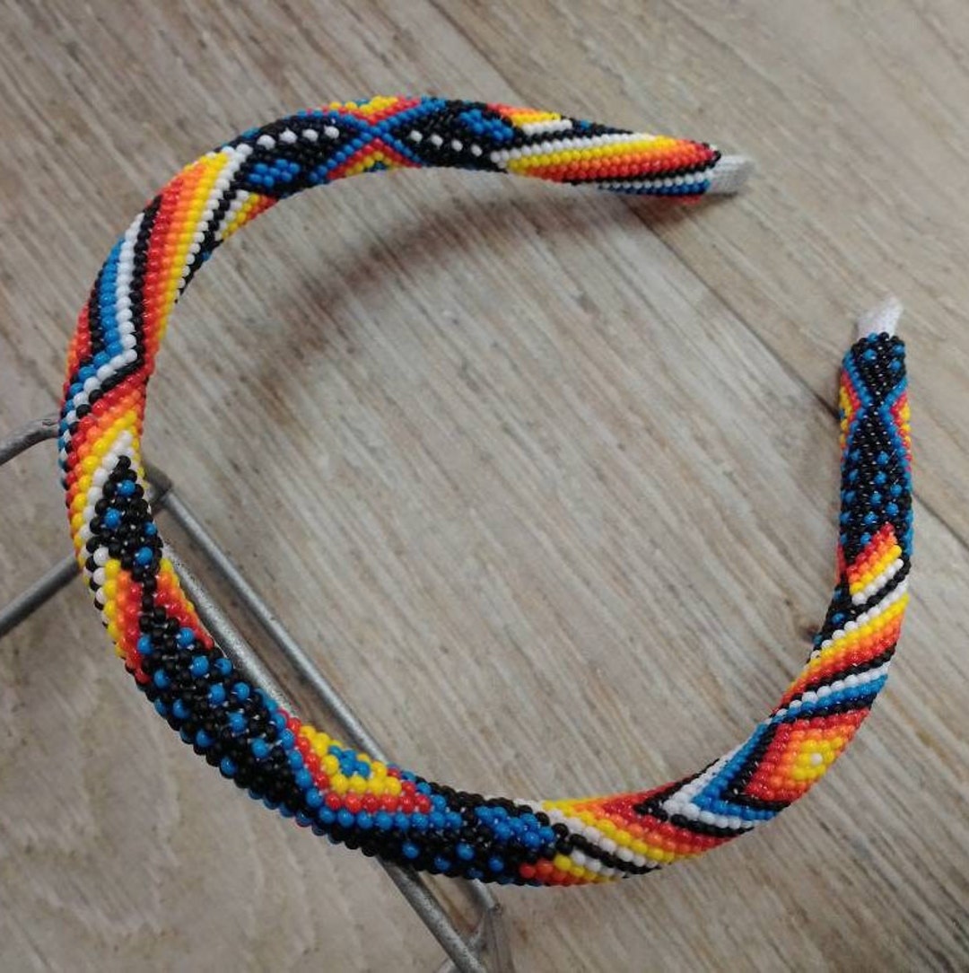 Thin Beaded Headband,native American Pattern,baby Girls&womens Headband ...
