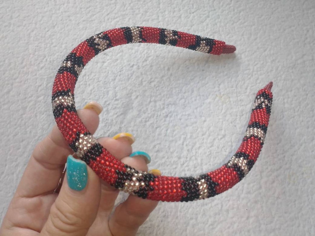 Thin Beaded Headband Snake Skin Pattern Baby Girls&womens - Etsy