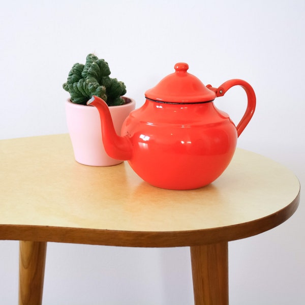 Orange Teapot - Etsy